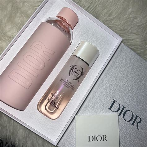 Christian Dior Glass Water Bottle With Capture... - Depop