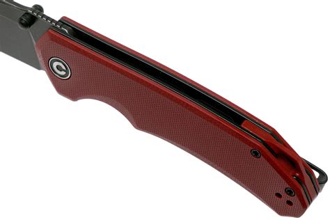 Civivi Brazen C2023B Tanto Red, Blackwashed pocket knife ...