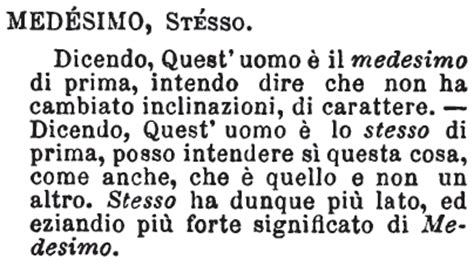 Stesso: dizionario, significato e curiosità