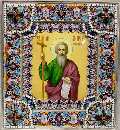 икона Андрея Первозванного, серебряный оклад (серебро 925). Интернет ...