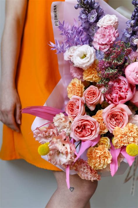 Яркий букет с пионами | Bouquet, Bright pastels, Pastel