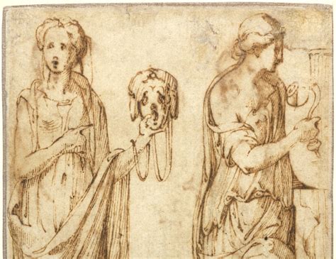 Apollon et Calliope (Melpomène et Polymnie au verso), attribué à ...
