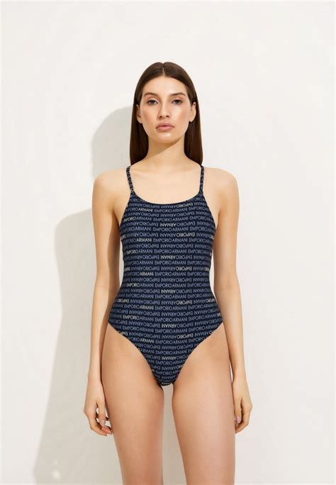 Купальник Emporio Armani, цвет: синий, RTLADH139201 — купить в интернет ...