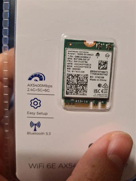 AX210 WiFi PCI PCIE chip AX5400 mbps Bluetooth 5.3, Computers & Tech ...