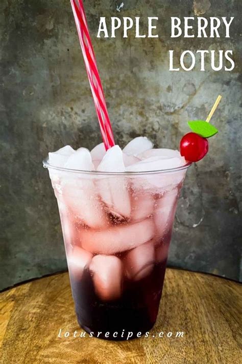 apple berry lotus | Lotus recipe, Energy drink recipe, Low sugar drinks