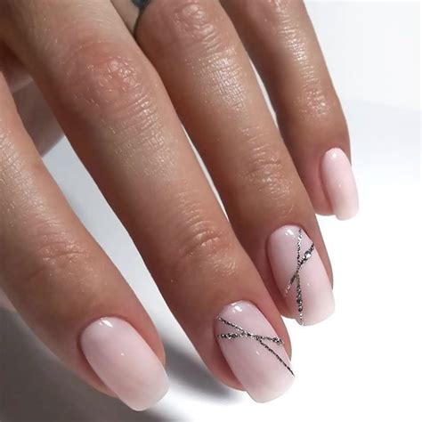 “Minimalist glitter accents ️ For those who consider shellac nails ...