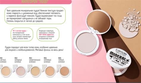 ESTRADE Компактная пудра MINERAL MATTE SKIN (5 тонов)