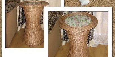 Столик со стеклом из газетных трубочек. ПЛЕТЕНИЕ - Russian-Handmade.com