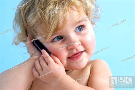 Baby mobile phone, Stock Photo, Picture And Rights Managed Image. Pic ...