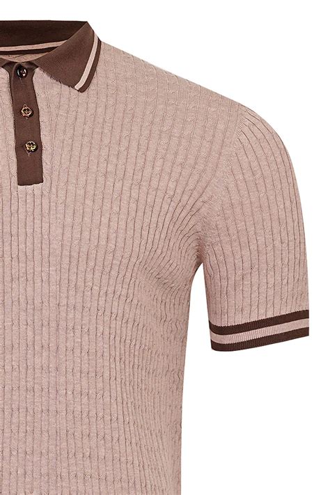 Футболка-поло мужская ROSSINI KNITWEAR, цвет Бежевый, состав 100% ...