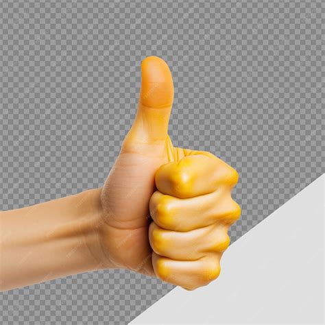 Большой палец вверх смайлик png изолирован на прозрачном фоне | Премиум ...