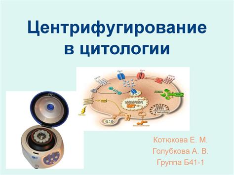 Центрифугирование в цитологии - презентация онлайн