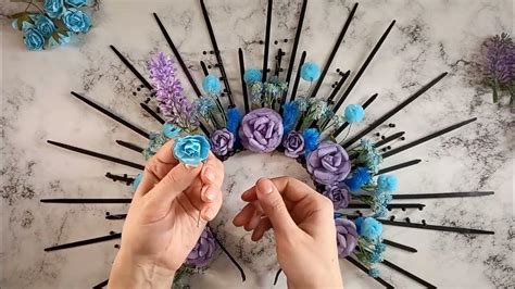 КОРОНА ИЗ СТЯЖЕК И ЦВЕТОВ СВОИМИ РУКАМИ | DIY CROWN - YouTube