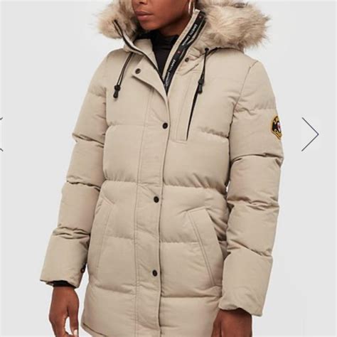 Beige zanetti Canada women’s parka coat #zavetticanada - Depop